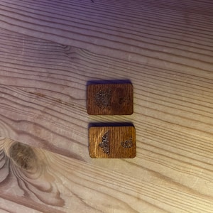 Wooden Runic Set, 25 Pcs With Velvet Pouch Wood Runes Elder Futhark - Etsy