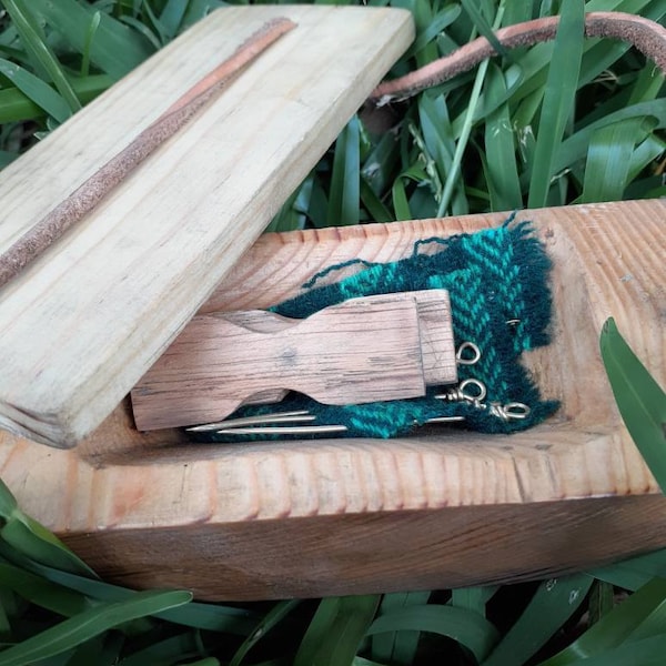 Viking Sewing Kit. Early Medieval Sewing Kit in Hand Carved Wooden Box ...