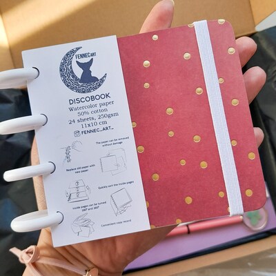 Mini Watercolor Sketchbook , Journal Handmade, Small Size 11x10cm ...