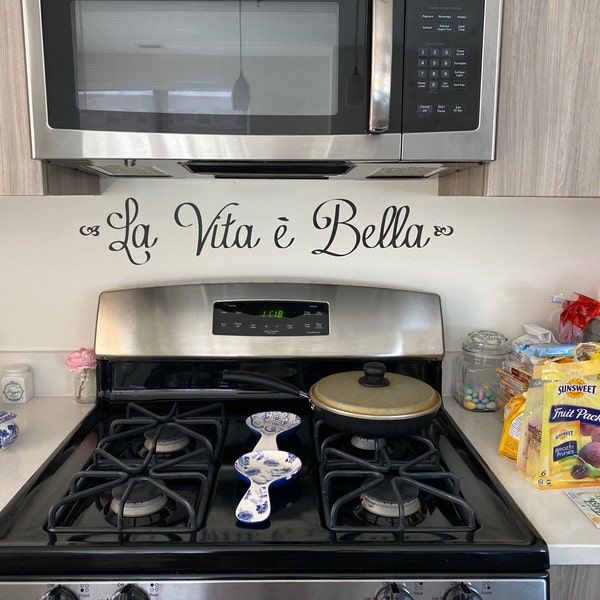 La Vita E Bella (life is Beautiful) Vinyl Lettering Wall Decal Sticker ...