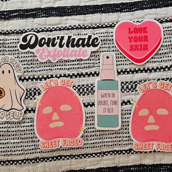 Be Good to Your Skin Smiley Face Sticker, Esthetician Gift, Skin Care ...