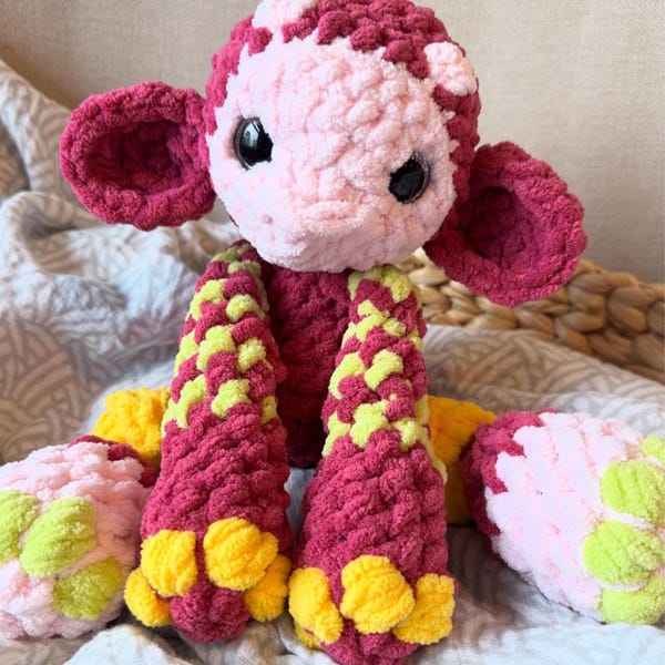 MINI Mala Monster Knotted Lovey — Crochet Monster PATTERN - Etsy