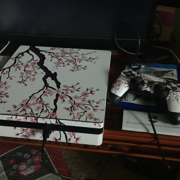 Floral Ps4 Skin Ps4 Sakura Skin Cherry Blossom Skin Japan PS4 Fat ...