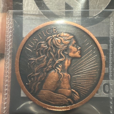 Fiat Justitia Ruat Caelum Latin Challenge Coin Hobo Nickel Worry Fiddle ...