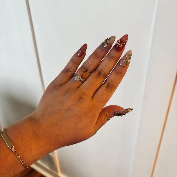 Cat Eye Color Nails/nails Press On/handmade Nails/popular Nails/y2k ...