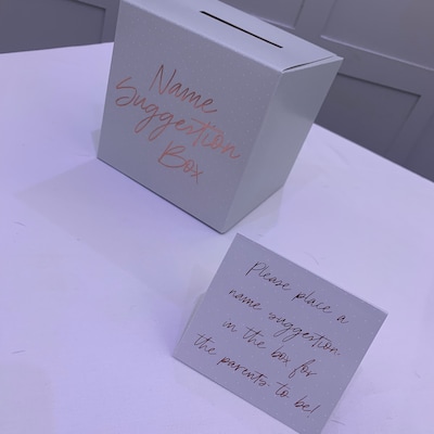 Baby Name Suggestion Box, Baby Shower Name Prediction Cards, Baby ...