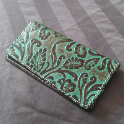 Western Genuine Leather Checkbook Cover, Duplicate Leather Checkbook ...