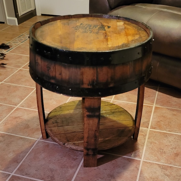 Bourbon Barrel Side Table, Bourbon Barrel End Table, Whiskey Barrel End ...