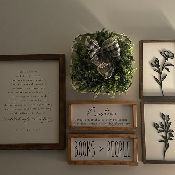 Life is Amazing Wood Framed Sign | LR Knost Quote | Inspirational Signs ...