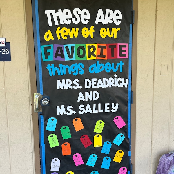 FAVORITE THING Teacher Appreciation Day School Door Decor Classroom ...