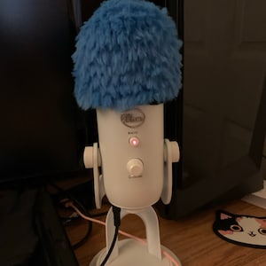 Crocheted Blue Yeti Mic Fuzzy Windscreen Pop Filter Custom, MADE TO ...