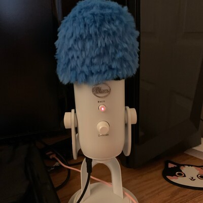 Crocheted Blue Yeti Mic Fuzzy Windscreen Pop Filter Custom, MADE TO ...