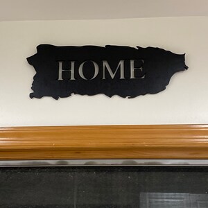Puerto Rico Shape With HOME Word, Wood Wall Art - Etsy