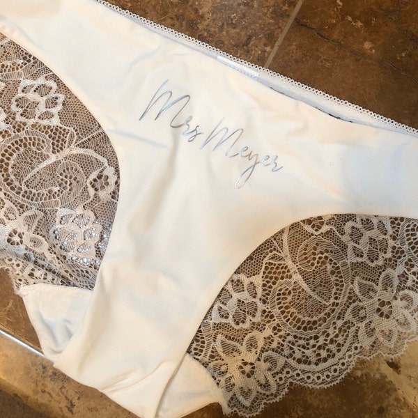 Lace Underwear, Womens Lace Underwear, Bride Underwear, New Mrs ...