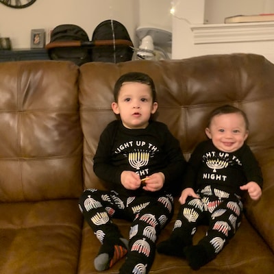 Hanukkah Unisex Pajamas// Chanukah Pjs// Menorah Pajamas// Jewish Kids ...