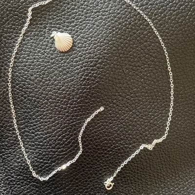 925 Sterling Silver Shell Necklace, Tiny Shell Necklace - Etsy