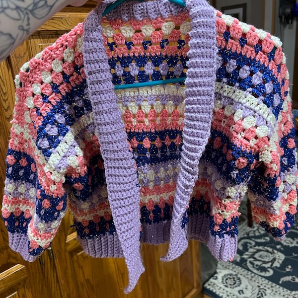 Crochet Cardigan Pattern With Video Tutorial | Riverbed Cardi Junior ...