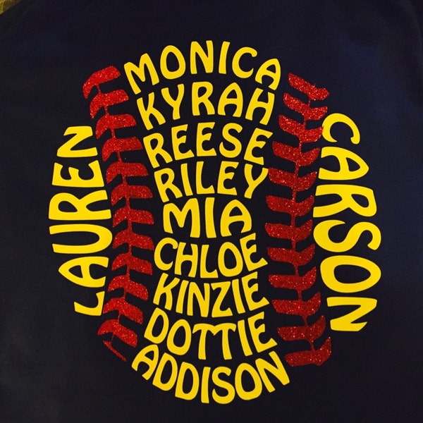 Your Custom Baseball Names Word Art SVG - Png - Fcm - Eps - Dxf - Ai ...