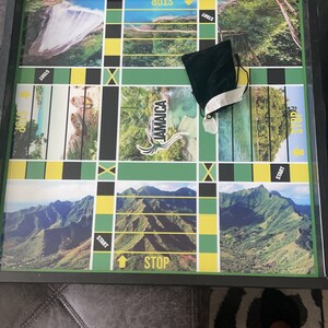 24 2 Sided . Jamaica Love Ludi Board/ Checker Back - Etsy