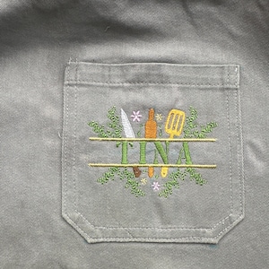 Kitchen Utensils Split Embroidery Design, Baking Tools Flower ...