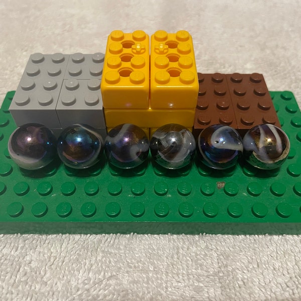 16mm Milky Way Players Pk of 5 Iridescent Metallic Glass Mega Marbles ...