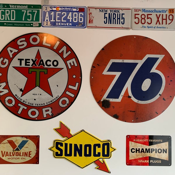 Pennzoil Motor Oil Half Oil Can Metal Wall Decor Mancave Garage Shop ...