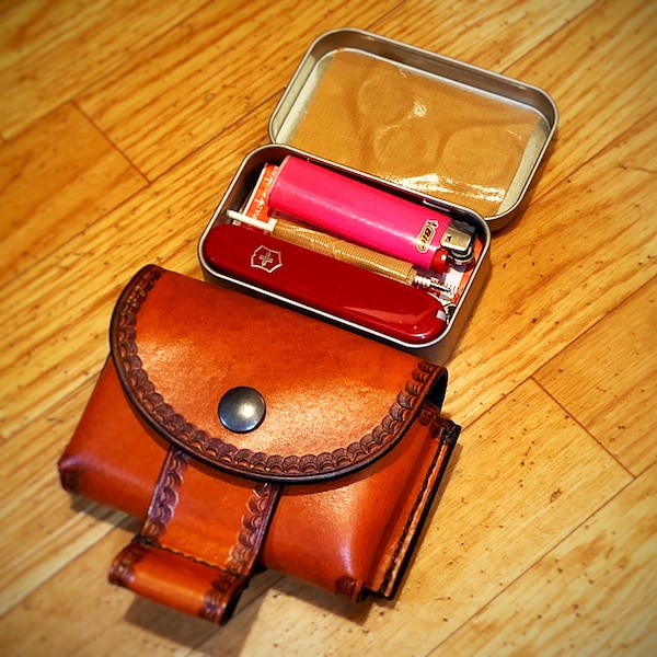 Leather Belt Pouch / Altoids Tin Pouch / Bushcraft Pouch / Possibles ...