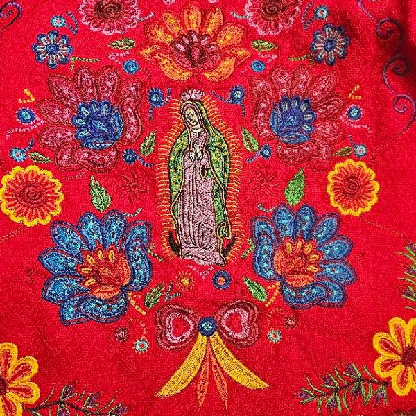 Mexican Rebozo, Mexican Shawl Wrap, Rebozo Bordado, Embroidered Rebozo ...
