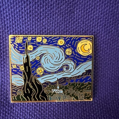 Starry Night Vincent Van Gogh Hard Enamel Pin - Etsy
