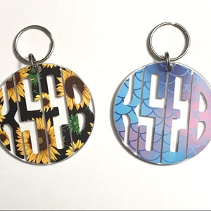 Clear Acrylic Key Chain Blanks 2.5 Inch Round Acrylic Keychains Set of ...