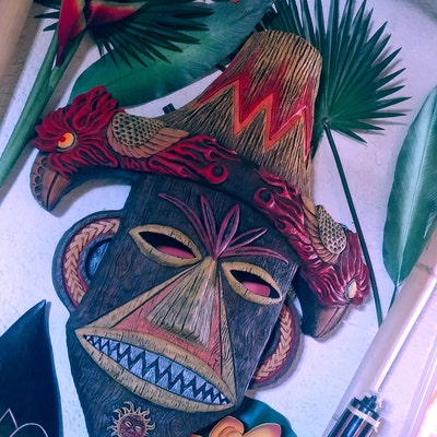 Tiki Room PELE Tiki Torch Statue Figurine Figure Enchanted Tiki Room ...