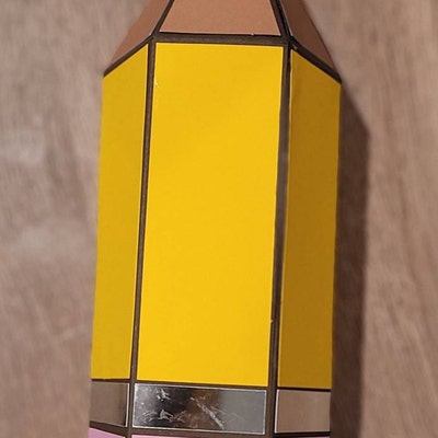 Pencil Hexagon Gift Box SVG Design - Etsy