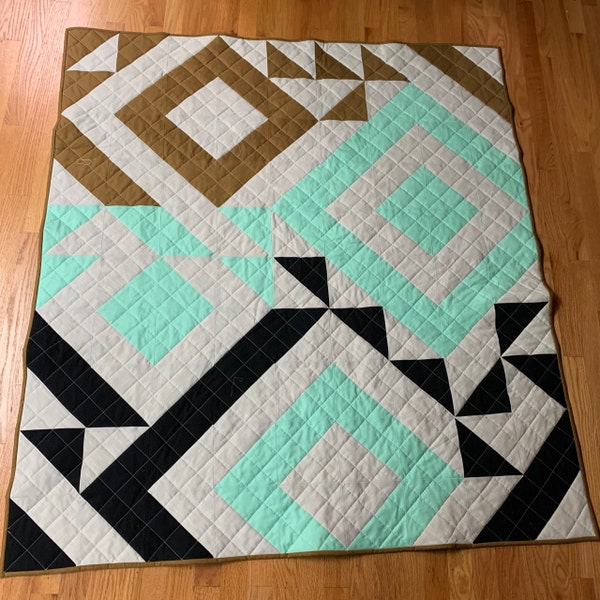 Triangle Jitters Quilt Pattern PDF Download - DIY Sewing for Beginners ...