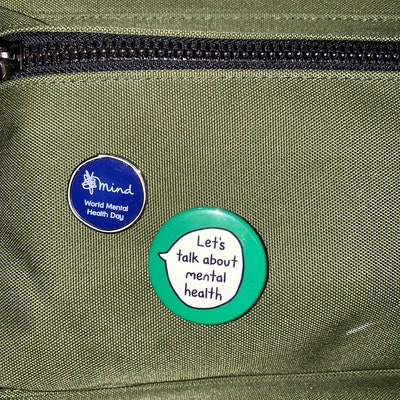 Let's Talk About Mental Health Pin Badge Button Mental Health ...