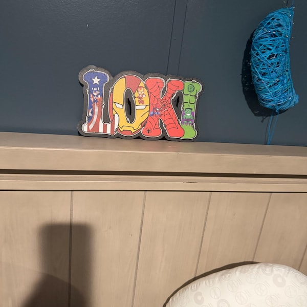 Custom Superhero Name Sign, Boys Room Decor, Personalized Wall Letters ...