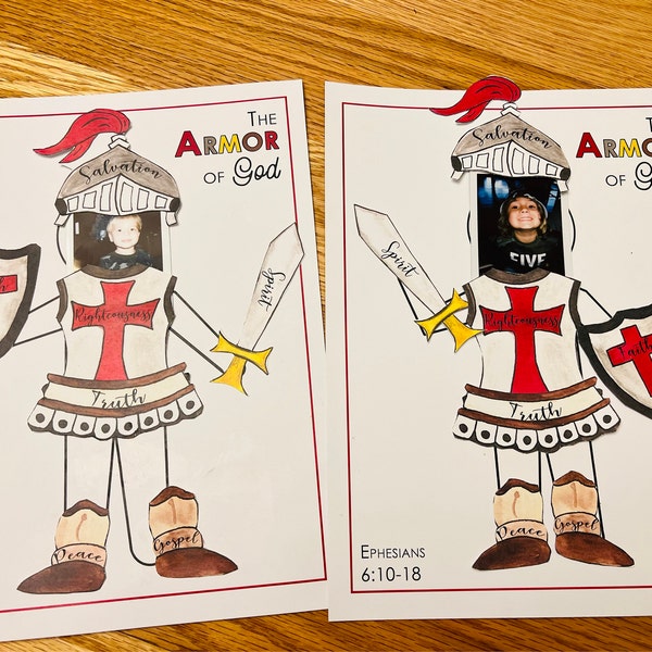 Armor of God Printable Activity, Watercolor, Bible Lesson, Ephesians ...