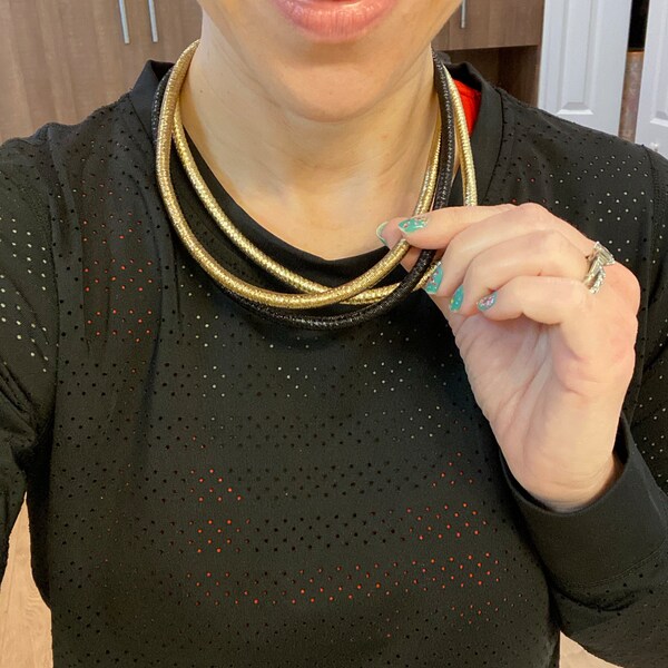 Gold Bib Necklace, Bold Statement Necklace, Abstract Necklace - Etsy