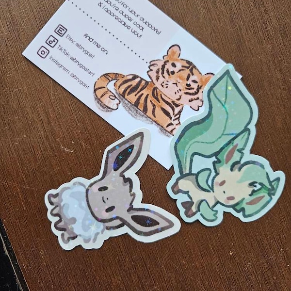 Shiny Elemental Creature Sparkly Stickers - Etsy