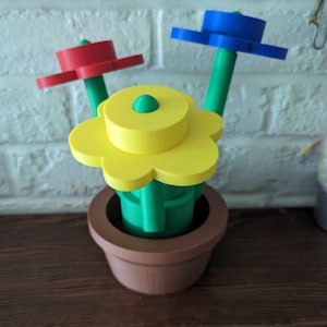 Giant Building Block Flowers, Life-size Brick Blooms With 3 Flowers ...