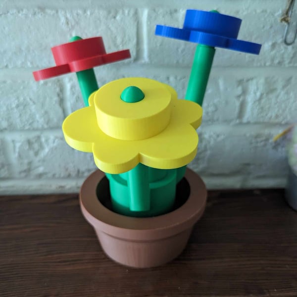 Giant Building Block Flowers, Life-size Brick Blooms With 3 Flowers ...