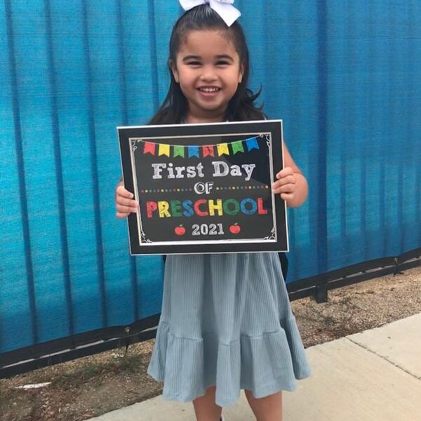 First Day of Preschool Sign Instant Download Print Yourself, First Day ...
