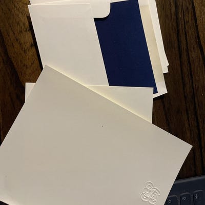 Block Initial Square Return Address Labels / 100 Labels With Printed ...