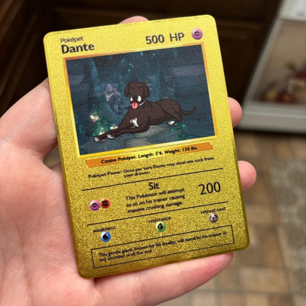 Custom Pet Portrait, Custom Dog Portrait, Custom Pokemon Cards ...