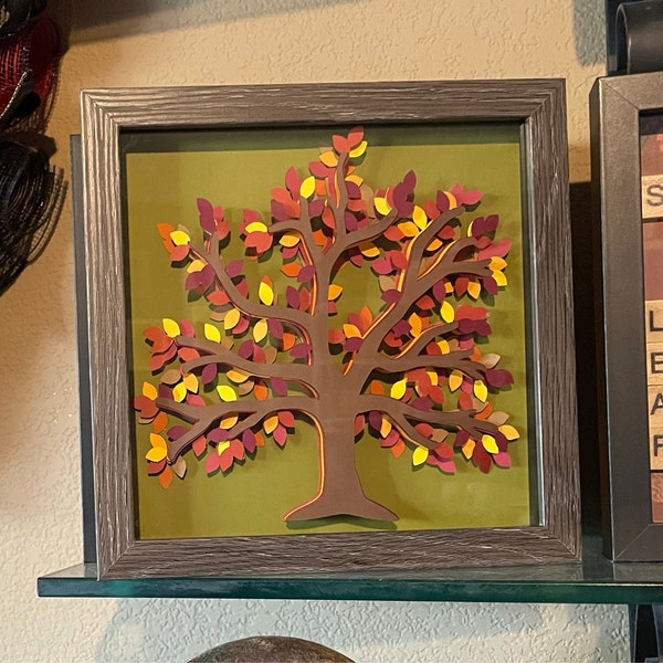 3D FALL TREE SVG - Fall Svg - Shadow Box Svg - for Cricut - for ...