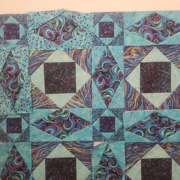 Waverly Quilt Pattern. Storm at Sea Variation. PDF, Northcott, Batiks ...