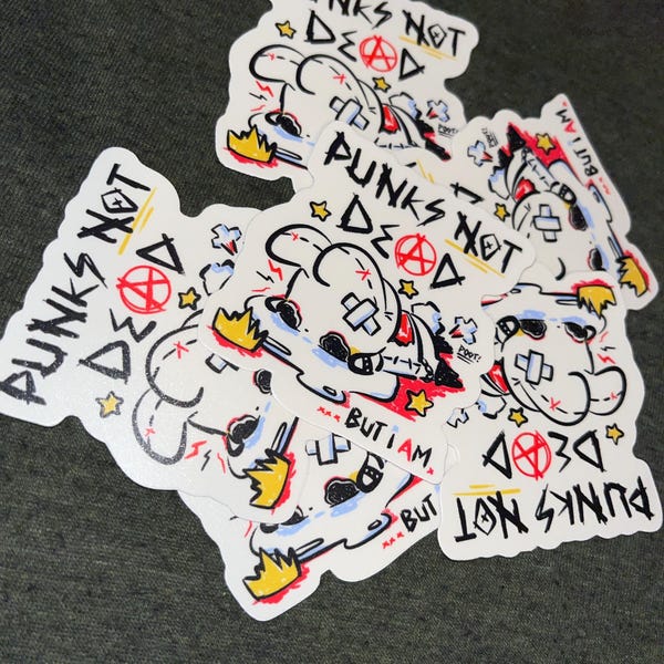 Punky Poots Punk Rock Cute Kawaii Art Prints Matte Cardstock Fart - Etsy