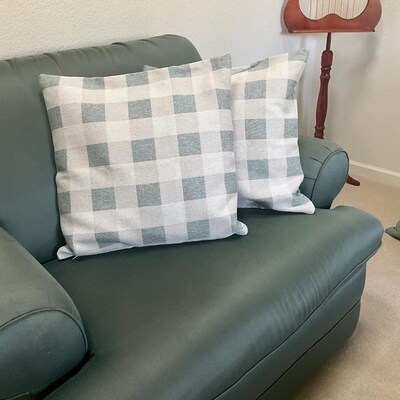 Grey Modern Plaid Pillow Cover Neutral Plaid Throw Pillow Designer ...