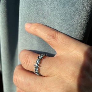 Womens Ruby Wedding Band Rose Gold Eternity Wedding Band | Etsy