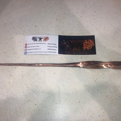 Hand Forged Steel Wand With Twisted Handle - Etsy UK