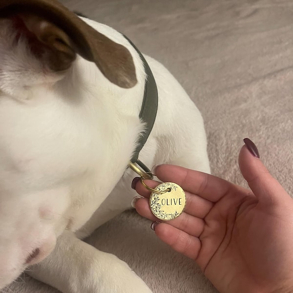 Pet ID Tag - Mountain - Moose - Forest - Dog Tag - Dog Collar Tag - Pet ...